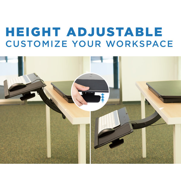 Mount-It! Full Motion Height Adjustable Under Desk Sit Stand Keyboard ...