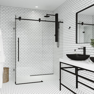 VIGO Elan E-class 46" W x 34" D x 76" H Sliding Frameless Shower ...