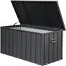 Primestok Water Resistant Metal Lockable Deck Box in Black | Wayfair