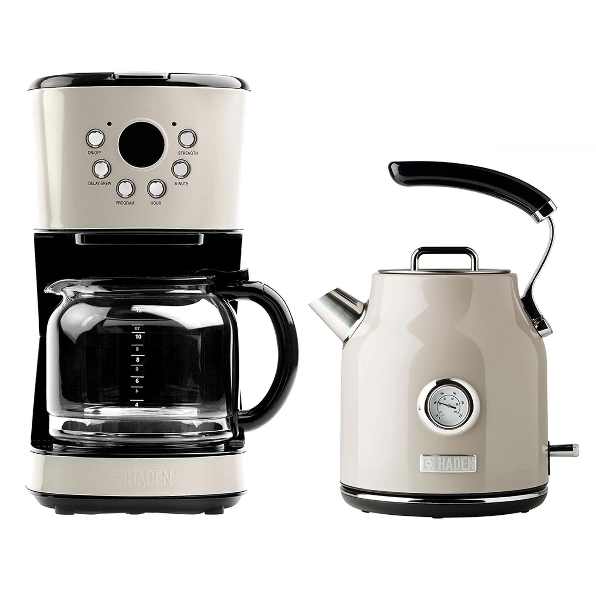 Haden Retro Style 12 Cup Coffee Maker Machine with Dorset 1.7L Electric ...