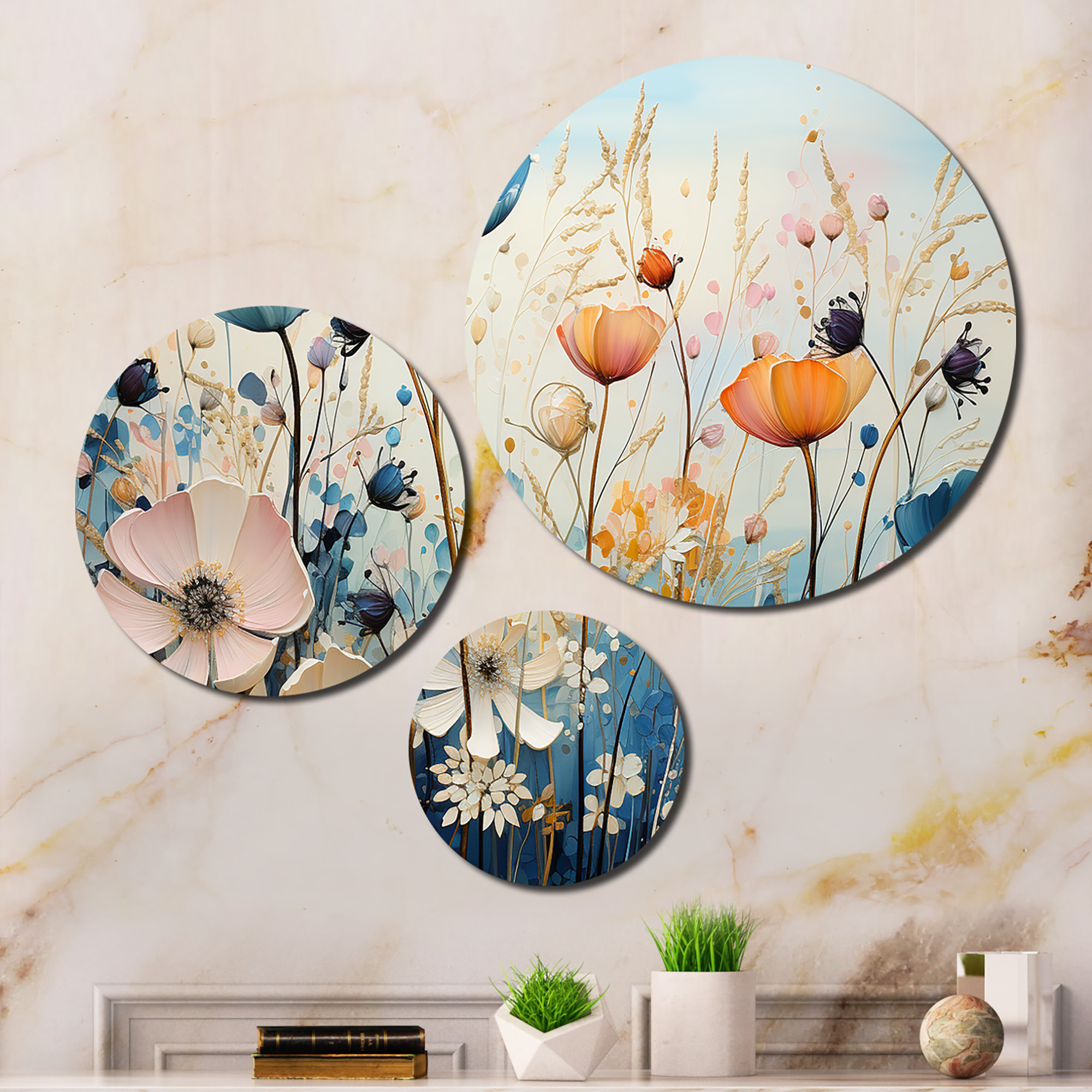 August Grove 3 Wall Decor Set Metal | Wayfair