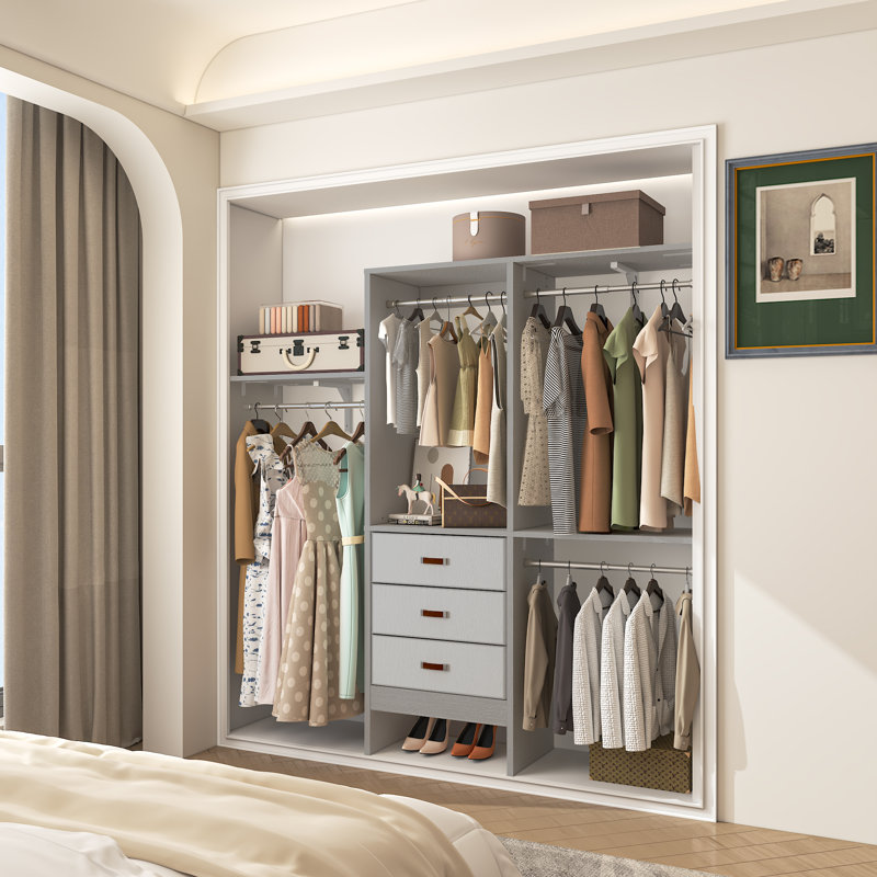 Rebrilliant Rheata 19'' - 59'' W Closet System - Wayfair Canada