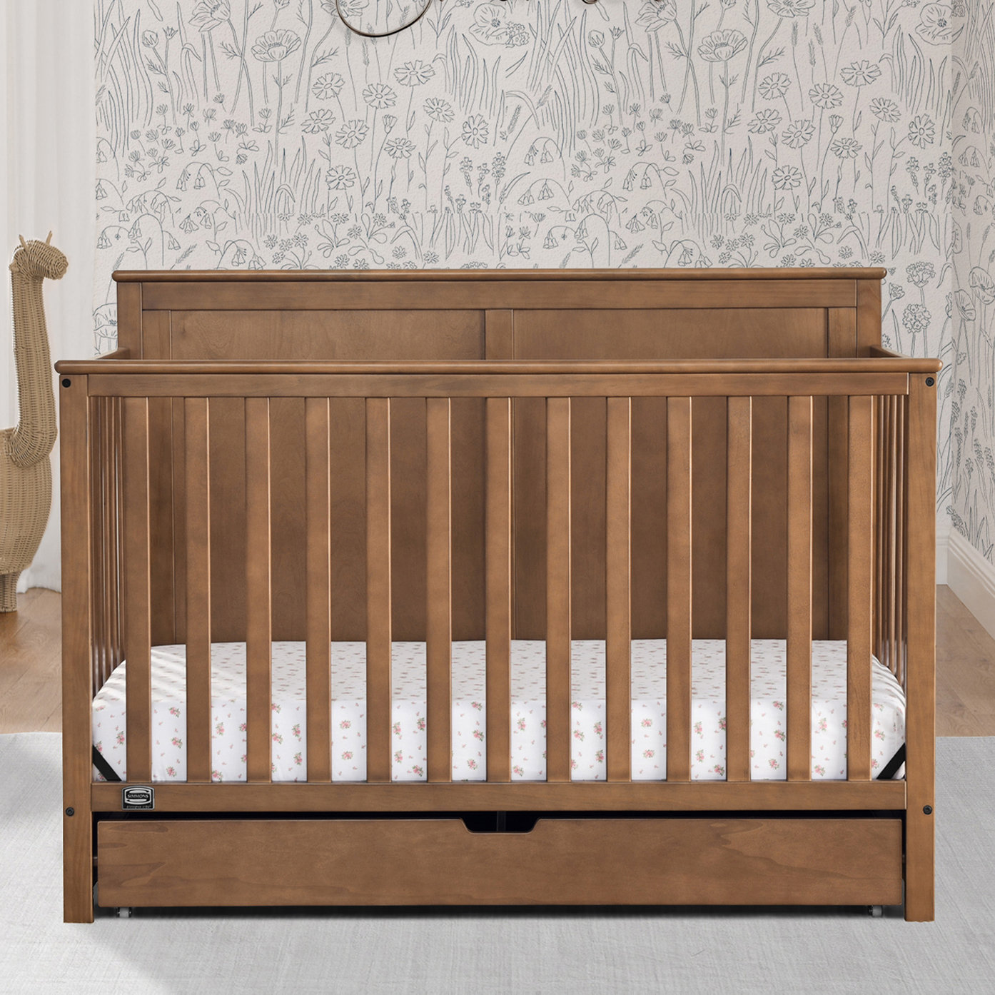 Simmons Kids Logan 6-In-1 Convertible Crib With Underdrawer & Reviews ...