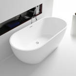 ANZZI Bank Series 62.9'' x 30.7'' Freestanding Soaking Acrylic Bathtub ...