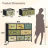 Latitude Run® Industrial 8 Drawer Wide Fabric Storage Dresser, Rustic ...