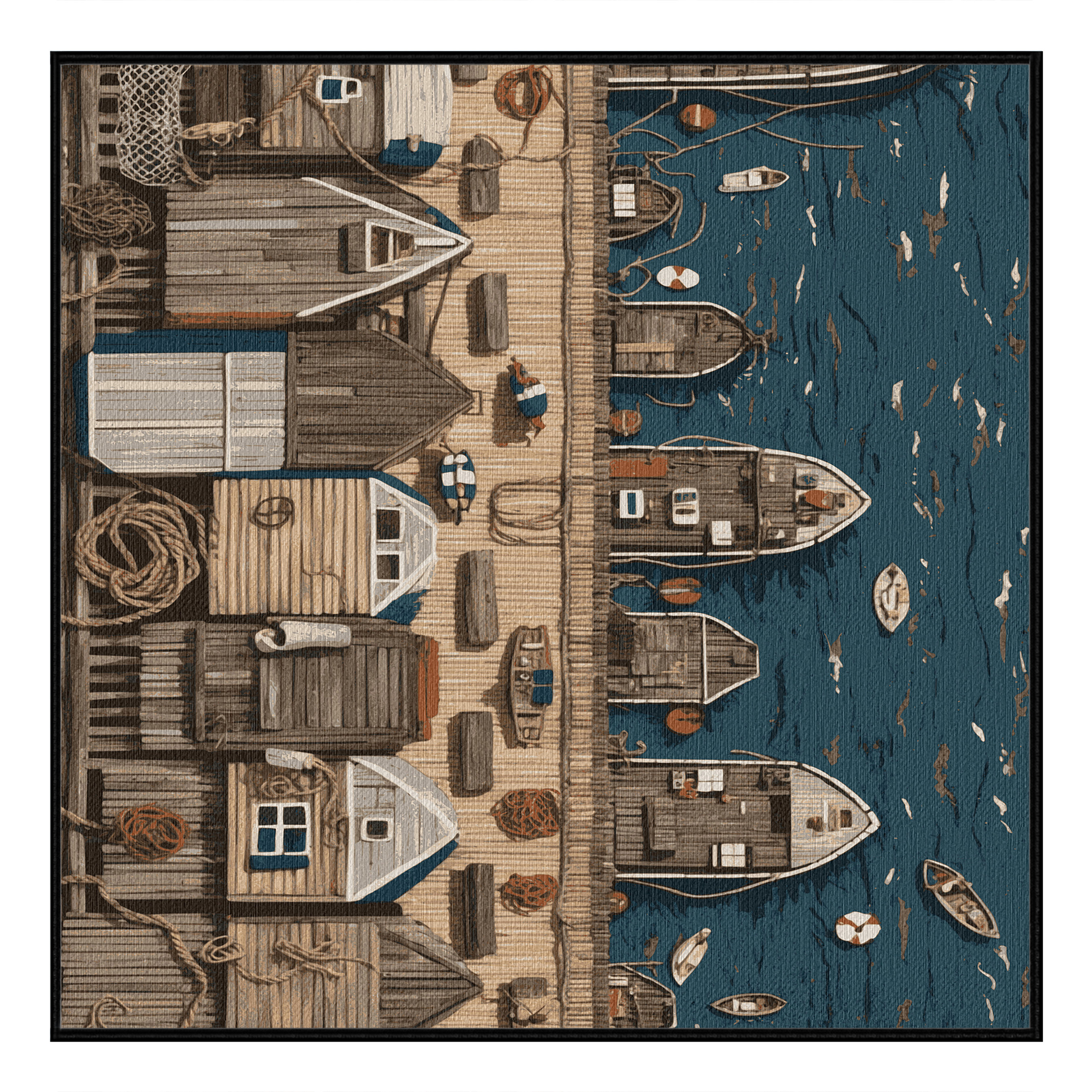 Rosecliff Heights Washable Harbor Scene Coastal Area Rug | Wayfair