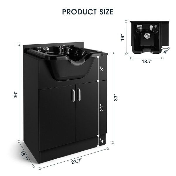 Artist Hand Shampoo Bowl and Storage Cabinet & Reviews | Wayfair