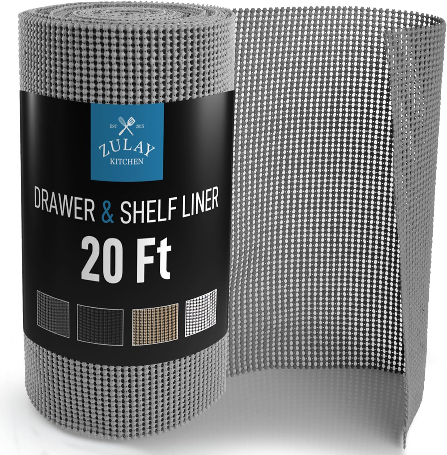 Zulay Kitchen 12"x20ft Drawer & Shelf Liner - Non Adhesive Drawer ...