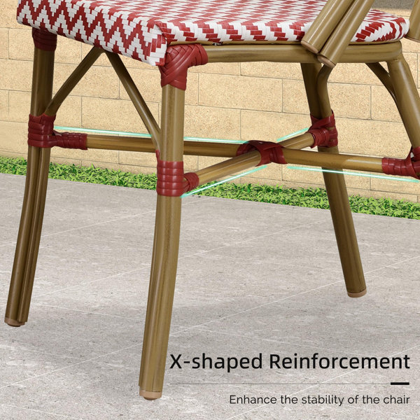 Bay Isle Home Aluminum Outdoor Stackable Dining Side Chair | Wayfair