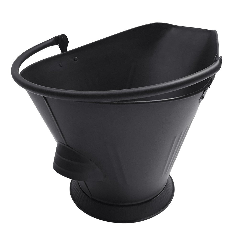 Williston Forge Black Alloy Steel Ash Bucket With Lid – Portable ...