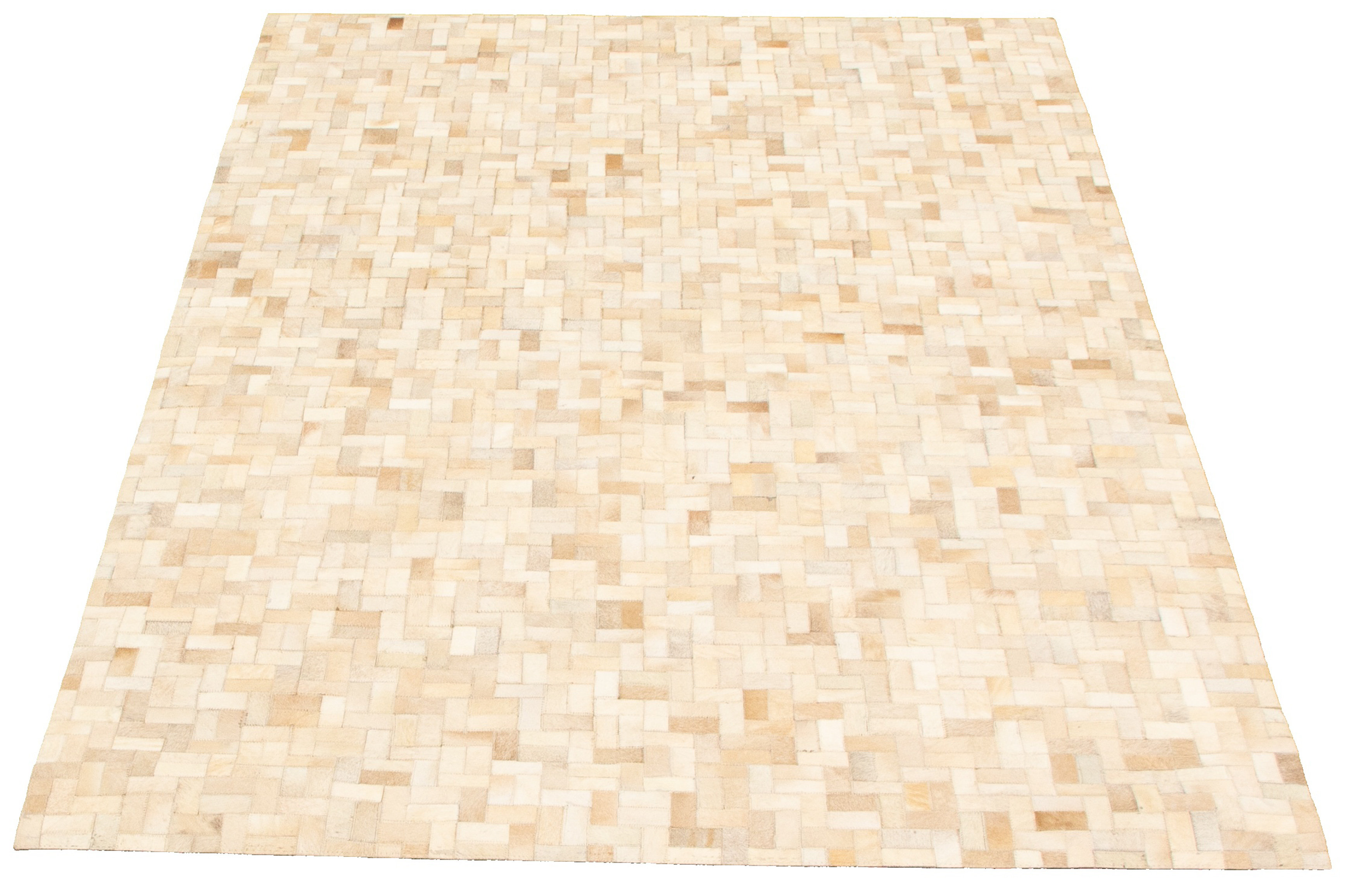 Latitude Run® Patchwork Handmade Cowhide Rectangle 5'2" x 8'3" Cowhide ...