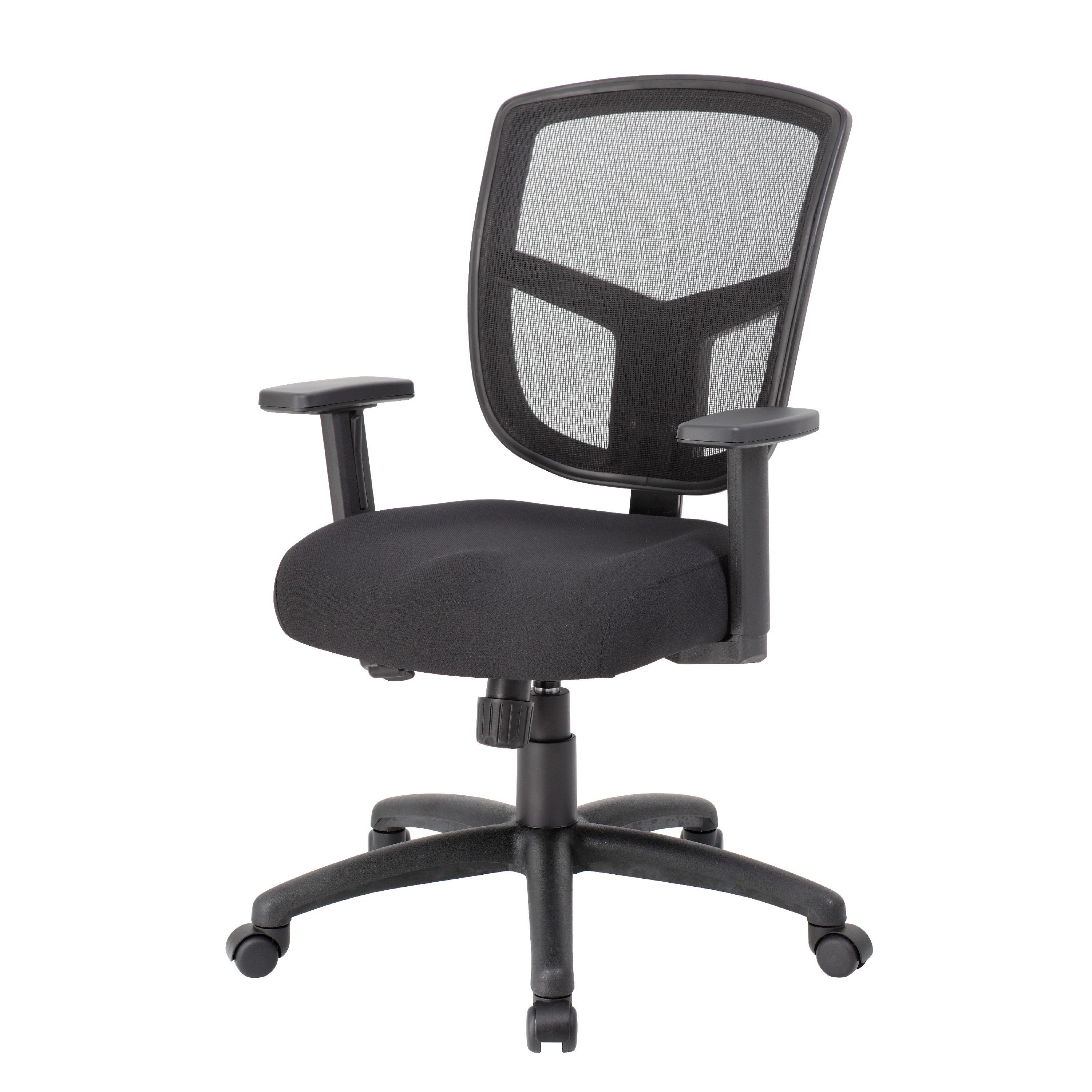 Benjara Oyo Swivel Task Chair, Black Mesh, Synchro-Tilt, 5 Caster ...
