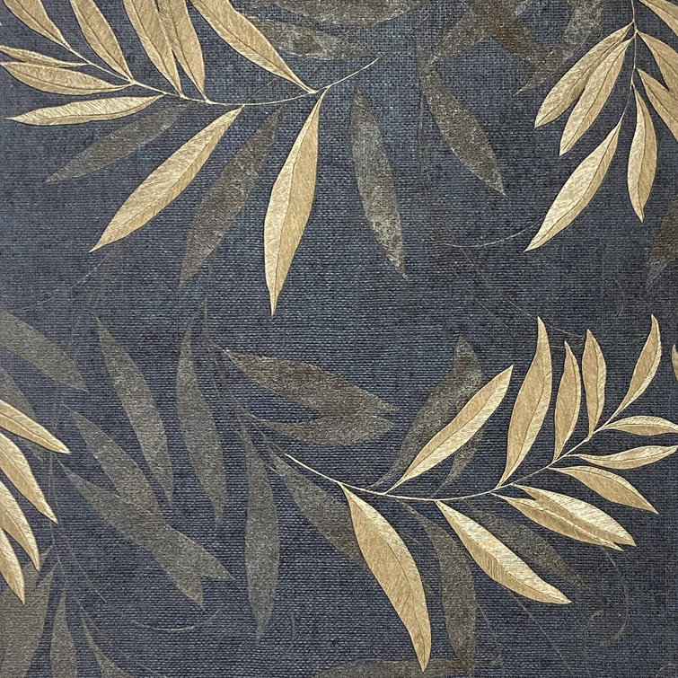 Arthouse Luxury Leaf 3.28m x 5.3cm Metallic Finish Wallpaper Roll ...