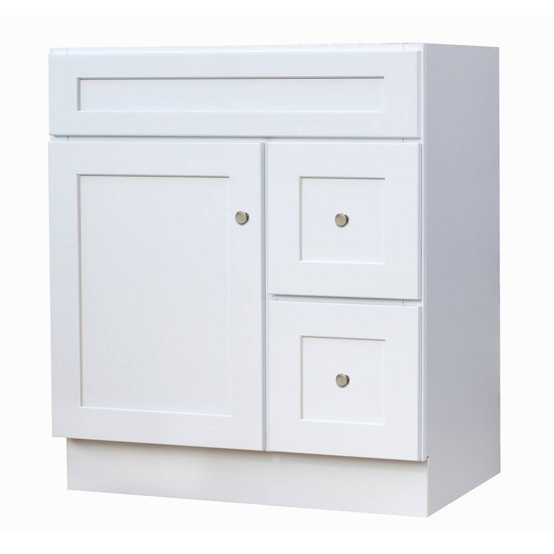 Winston Porter Ransom White Shaker 30" Vanity Base Cabinet | Wayfair