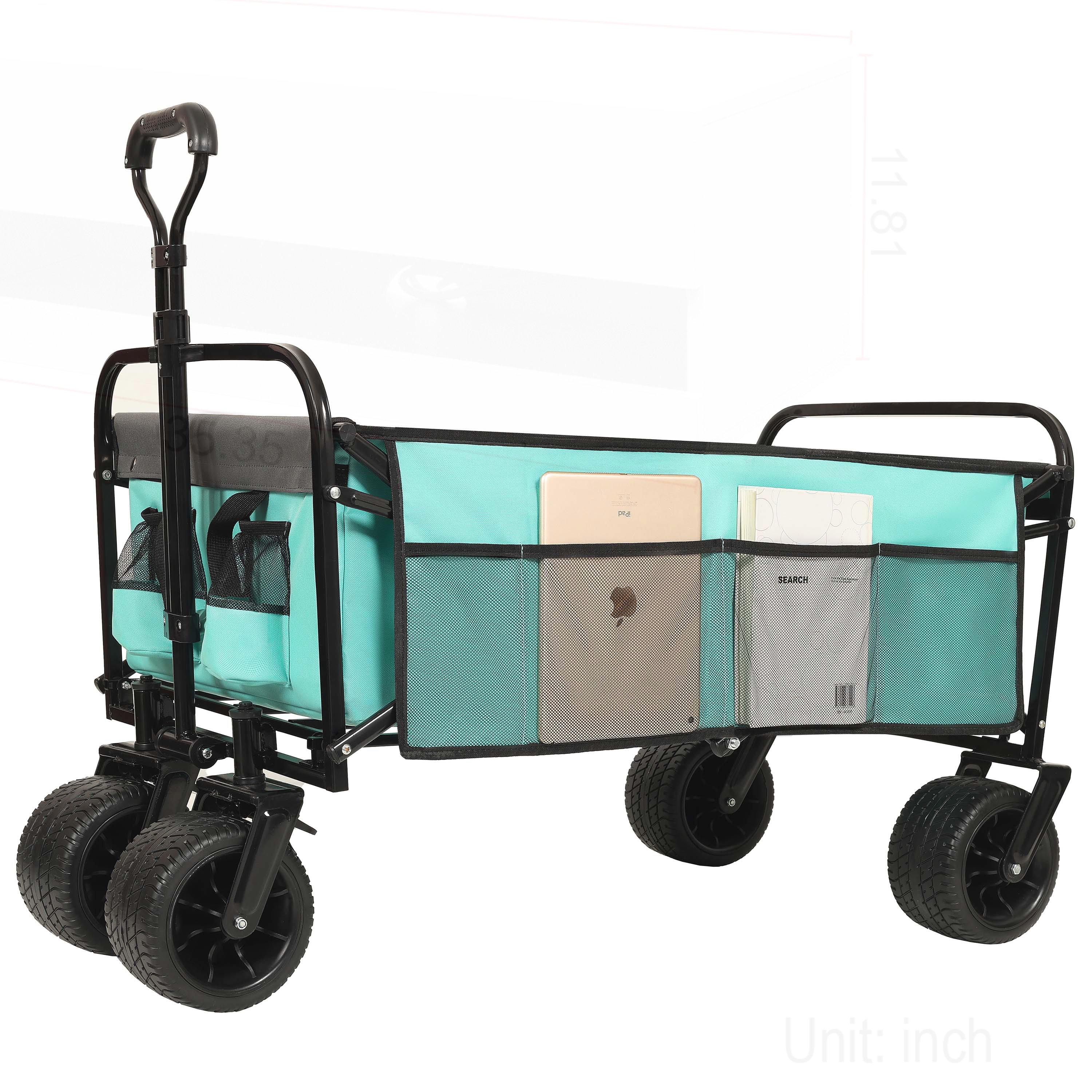 Rongeng 440lbs Collapsible Foldable Wagon Cart with strapping system ...