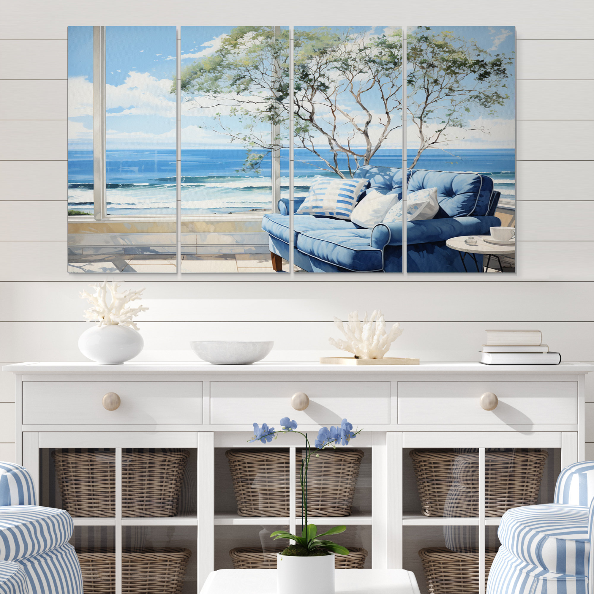 Dovecove Coastalwindows Windows To The II - Nautical & Beach Metal Wall ...