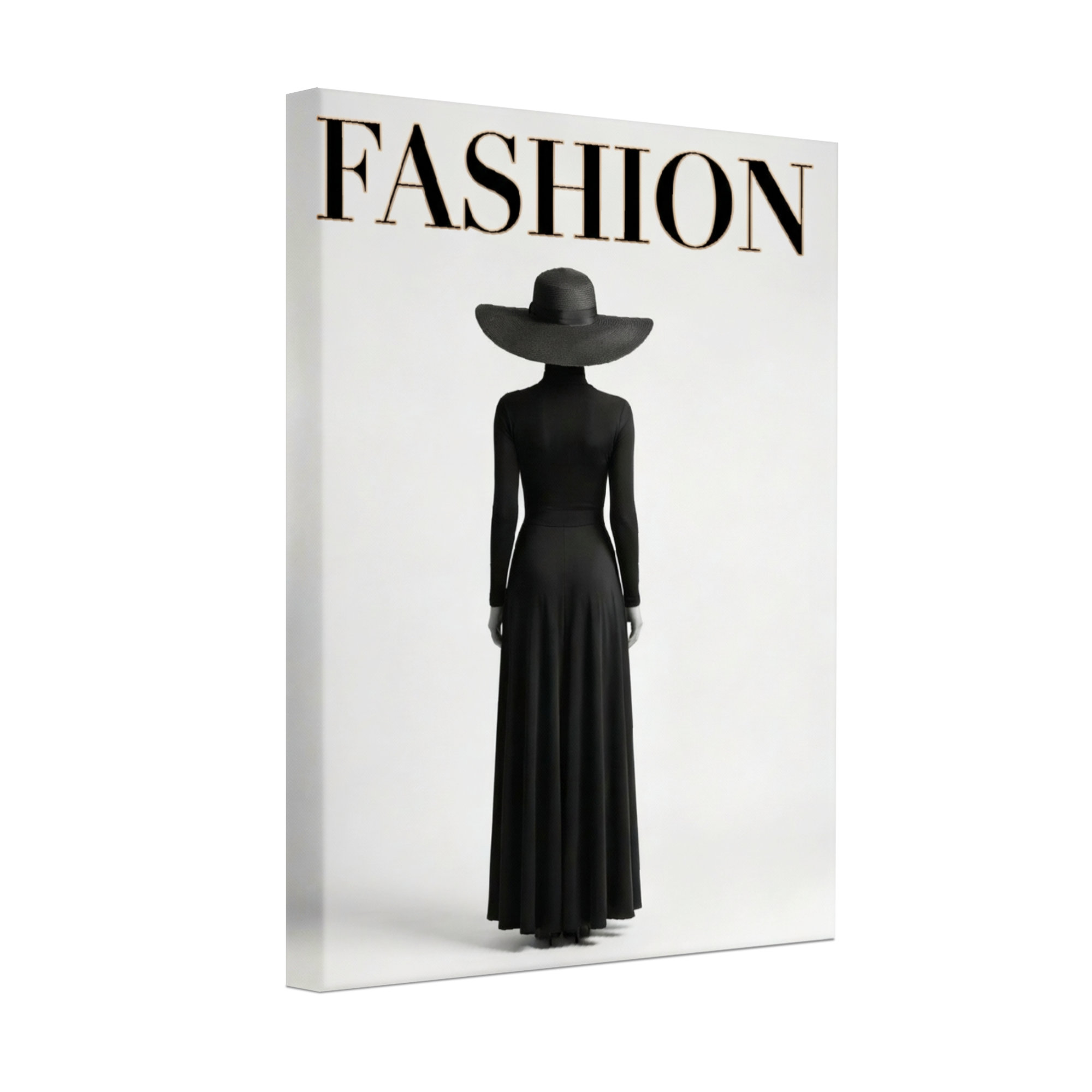 Latitude Run® Fashion Fashion Model In Black Dress And Hat | Wayfair