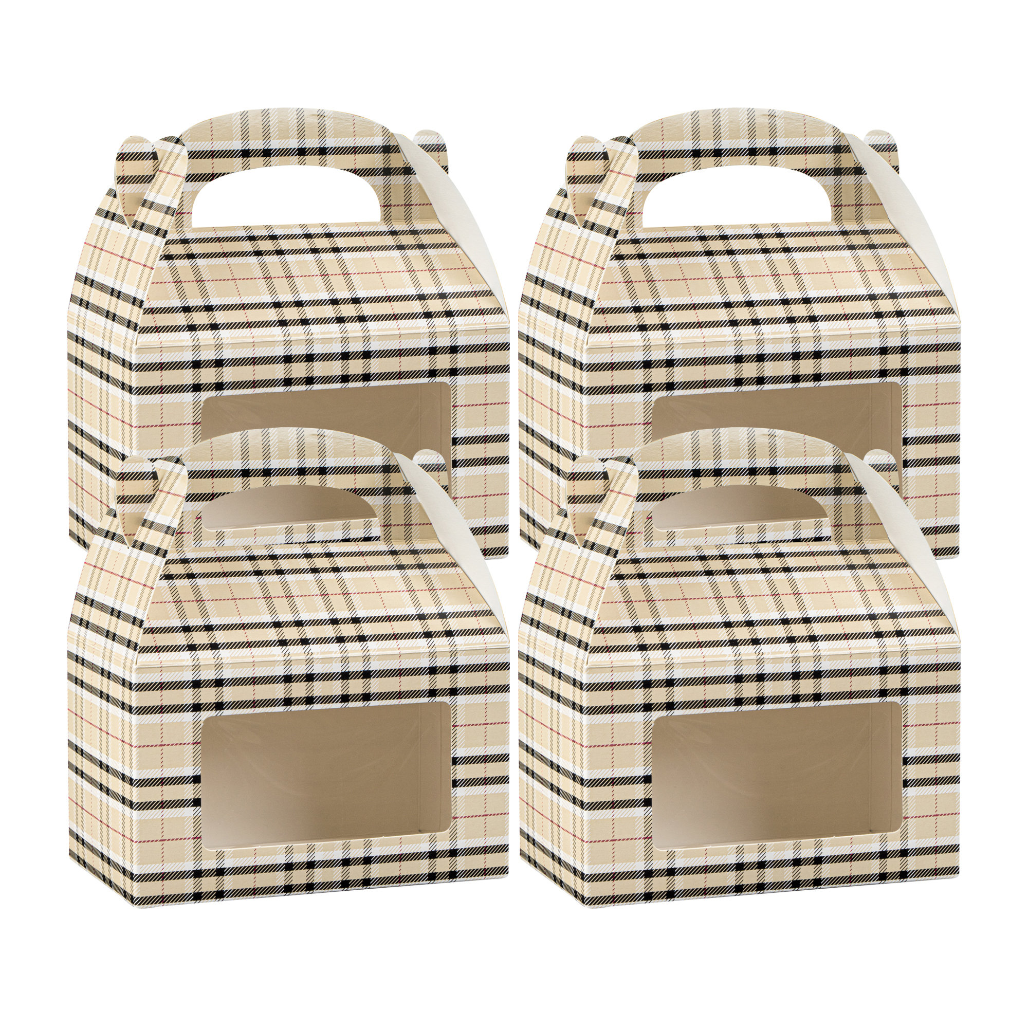 Restaurantware Gable Gift Boxes Pack of 25 Paper Treat Boxes 6 x 3.5 x ...