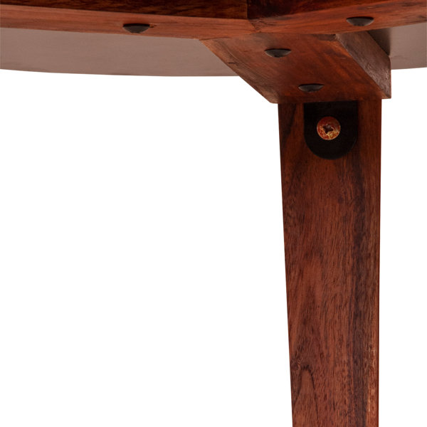 George Oliver Barkad Solid Wood 3 Legs End Table | Wayfair