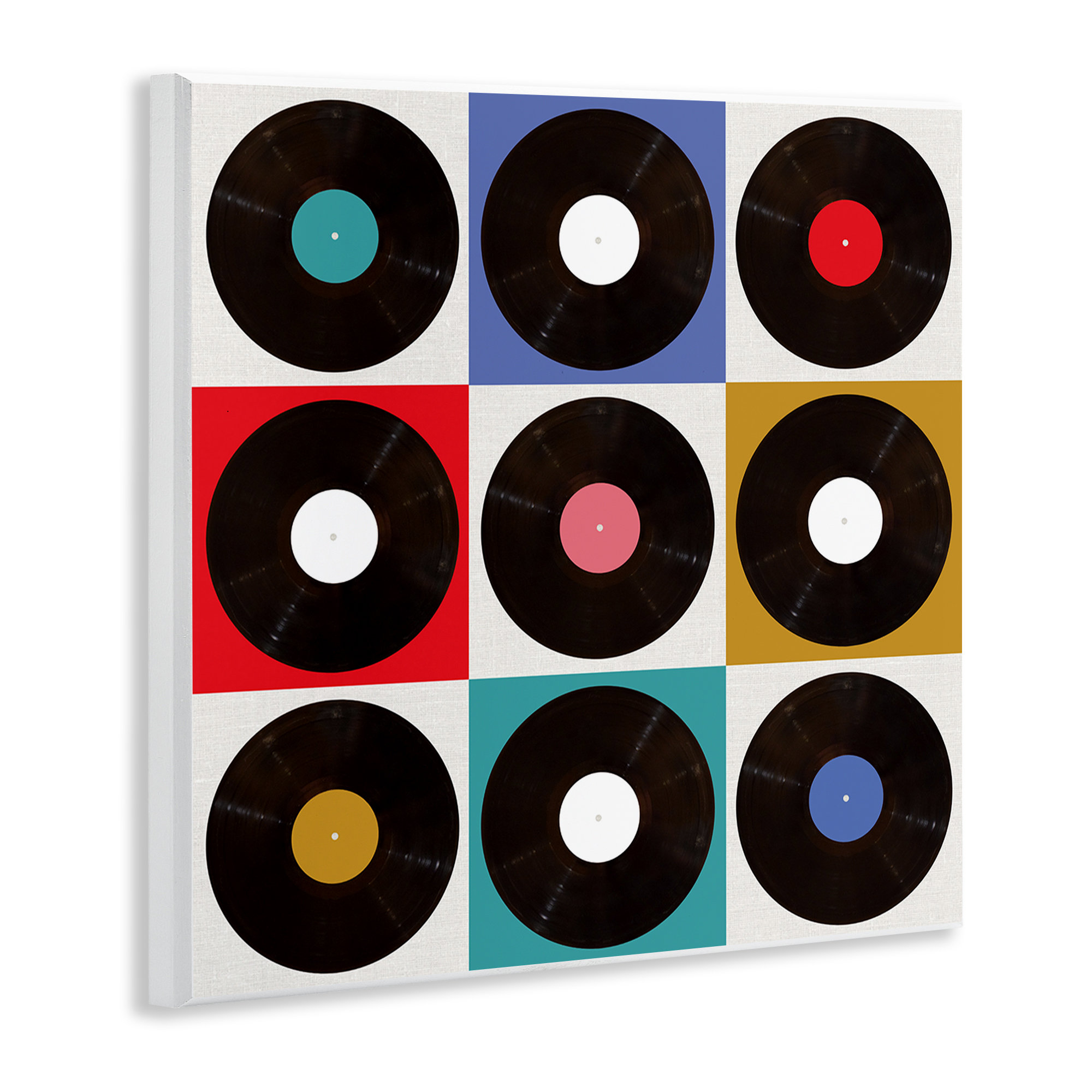 George Oliver Geometric Music Records Wall Plaque, design by Katrina ...