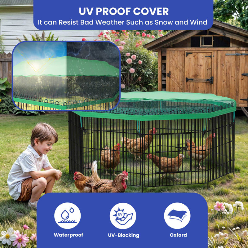 Tucker Murphy Pet™ Fattal 8-panel 14.32 ft² Chicken Run | Wayfair