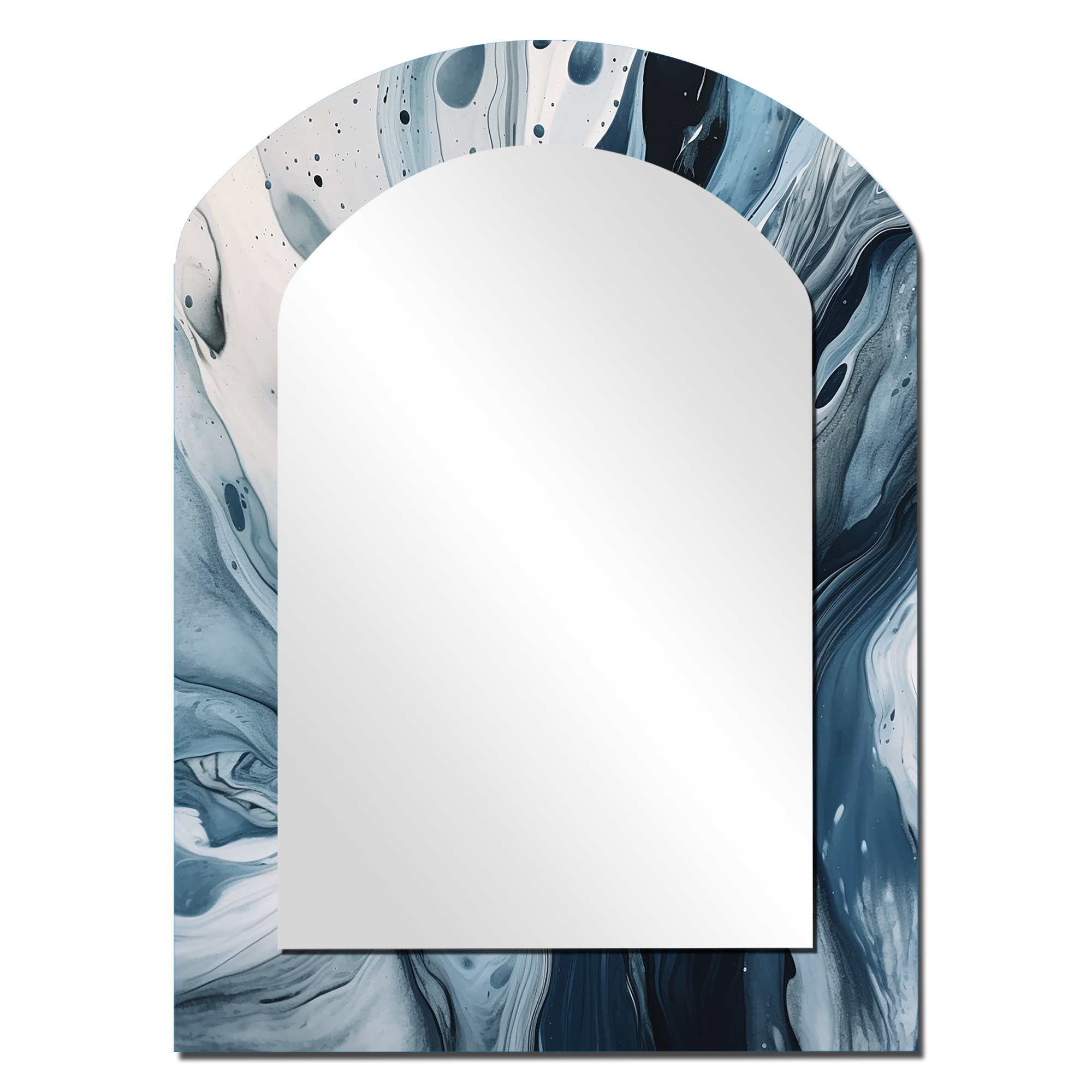 East Urban Home Blue and Grey Ethereal Elixir III - Modern Arch Wall ...