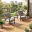 Wrought Studio Modern Powder-Coated Aluminum Outdoor Armchairs With ...