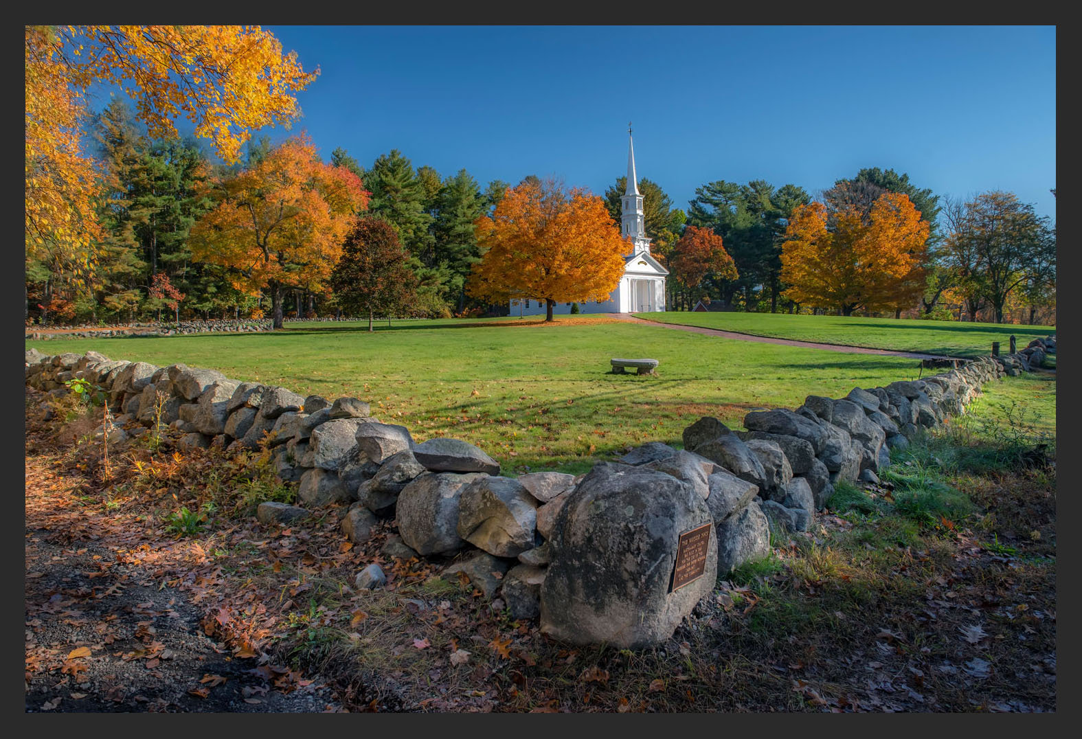 Ebern Designs " Old Church In The Fall " | Wayfair