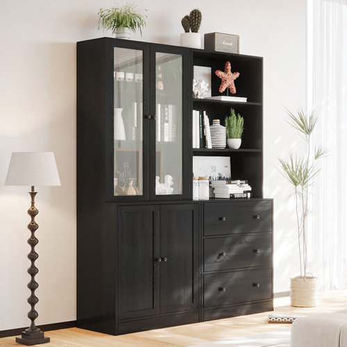 Latitude Run® Resie Book Cabinet Storage Bookcase & Reviews | Wayfair