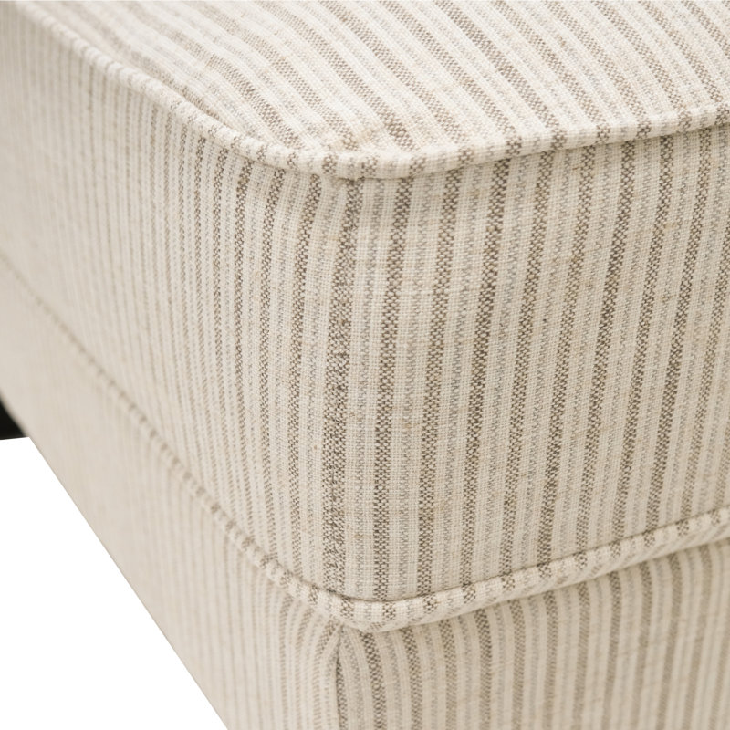 Latitude Run® Ash Stripe Ottoman | Wayfair