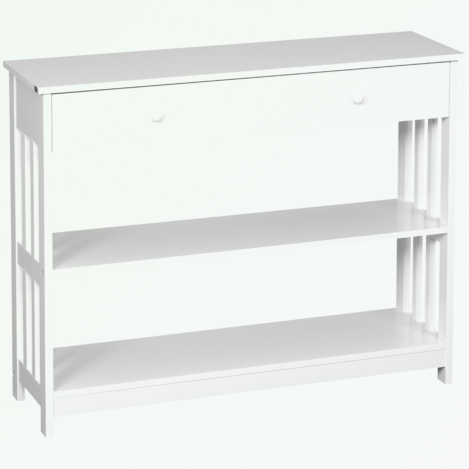 Ophelia & Co. Console Table with Pull Out Drawer and 2 Open Shelves ...