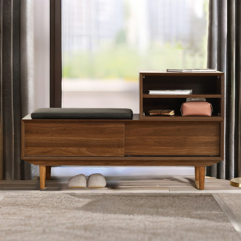 Hokku Designs 4 Pair Solid Wood Shoe Storage Bench | Wayfair