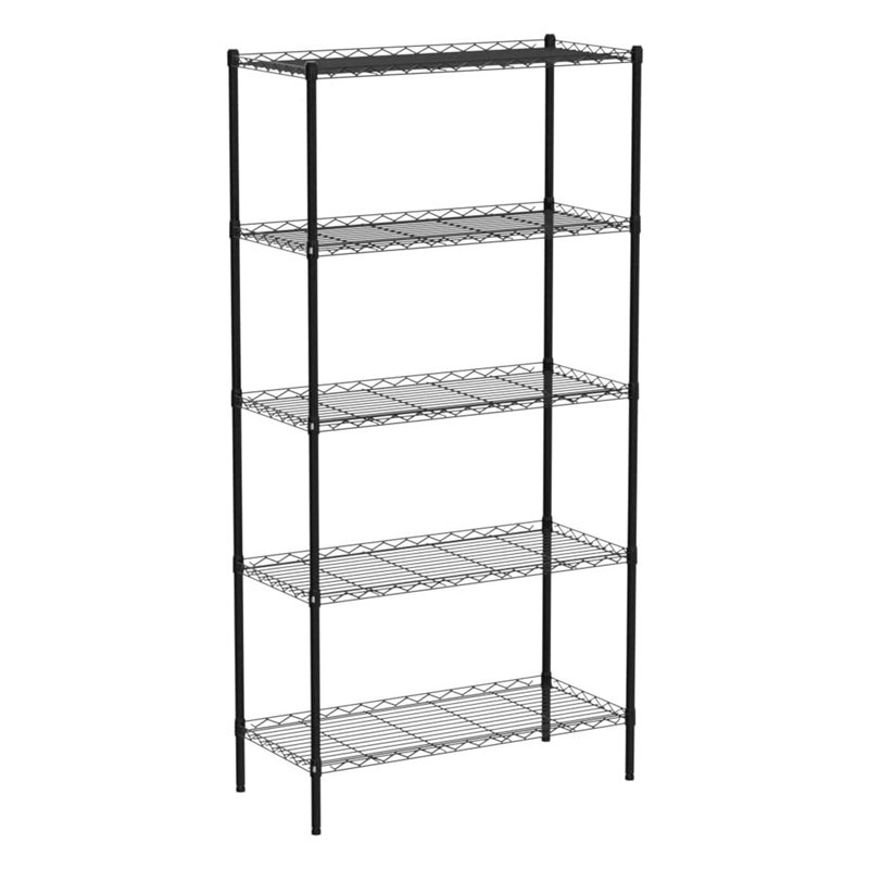 Rebrilliant Marierose Adjustable 5-Shelf Shelving Unit Metal Wire ...