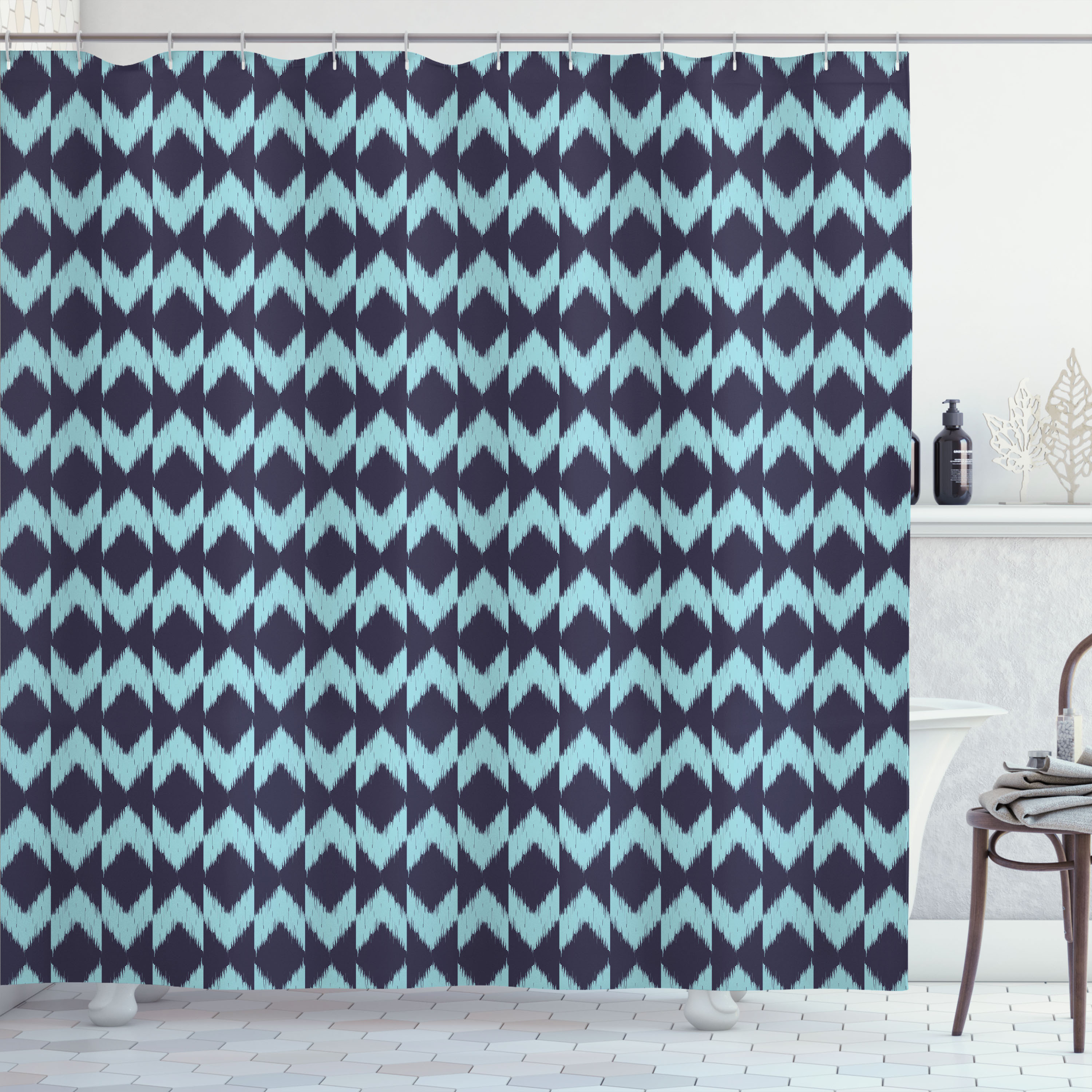 East Urban Home Sutherby Ikat Shower Curtain Boho Geometric Shape 33422 ...