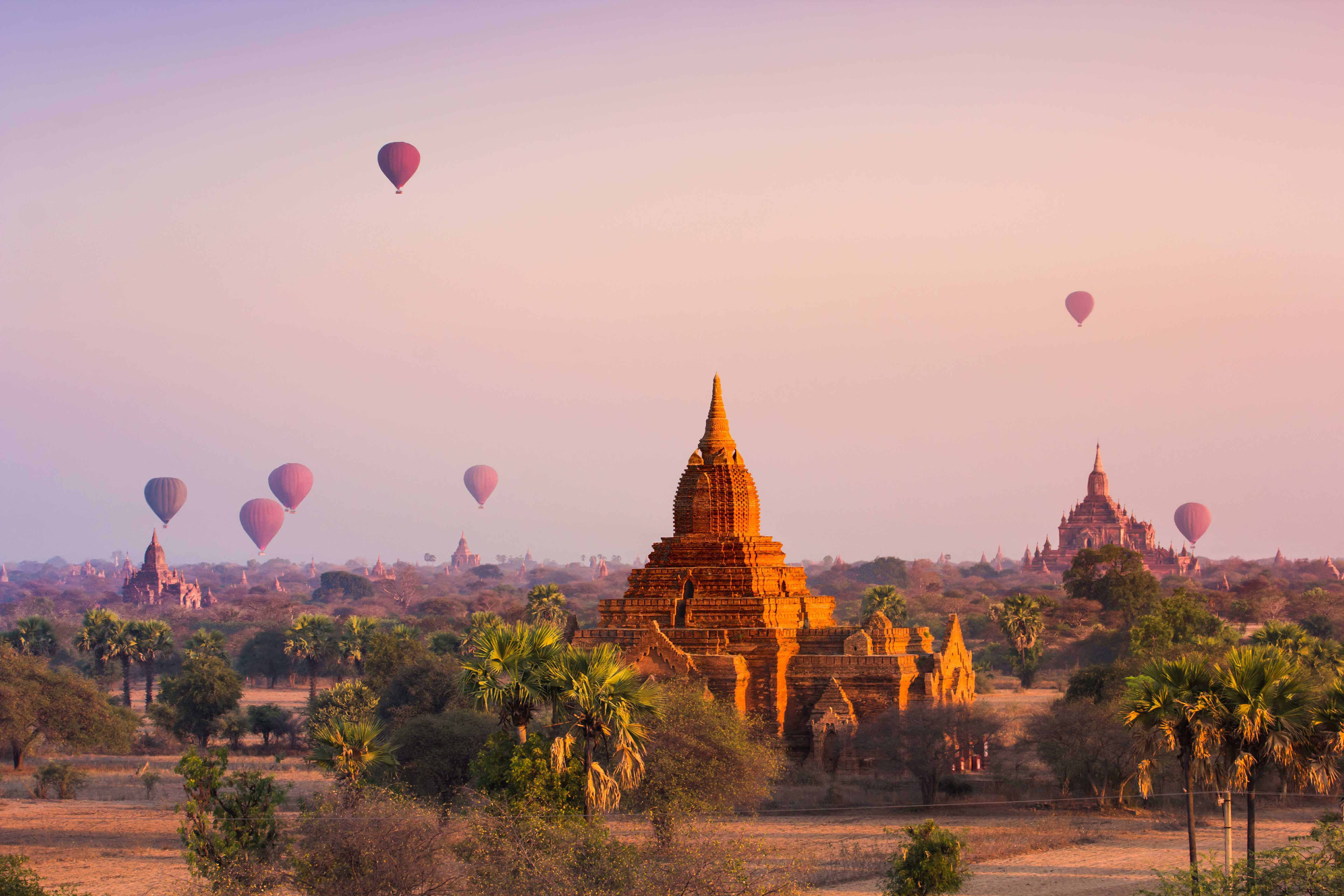Ebern Designs Bagan, Myanmar - Wrapped Canvas Photograph | Wayfair