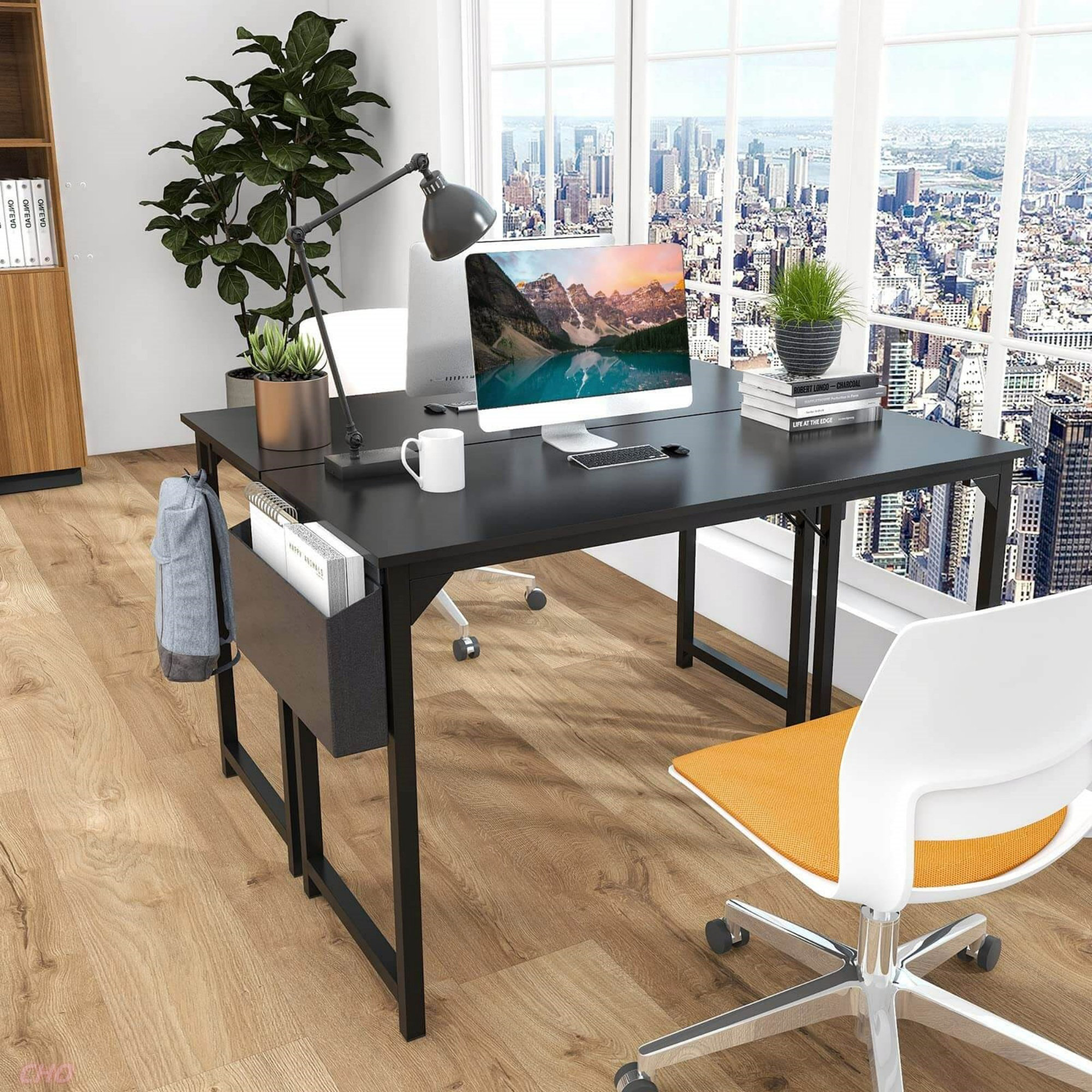 Inbox Zero Modern Simple Style Wooden Work Office Desks With Storage,47 ...