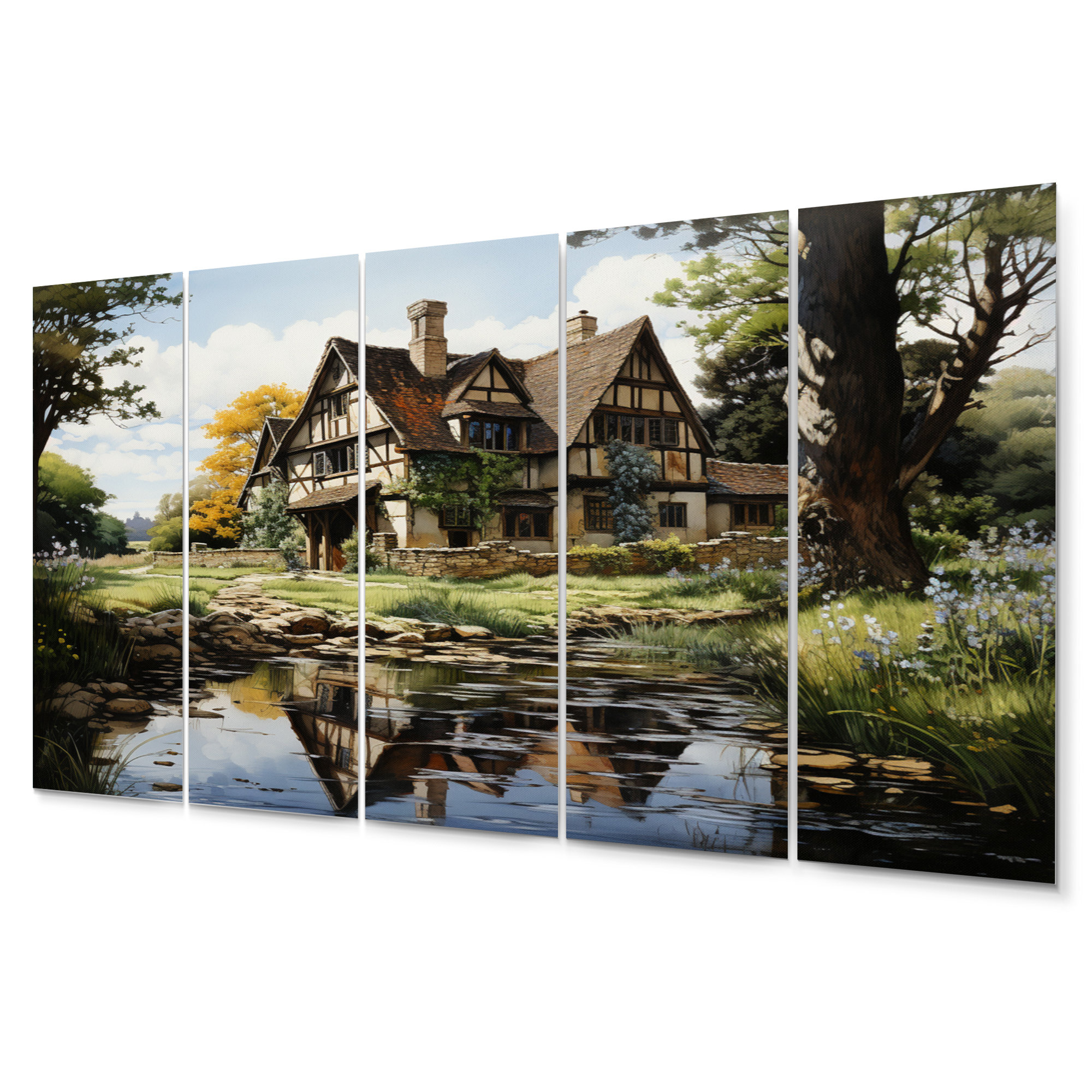 Design Art England Cotswold Charmengland Landscape II - England Metal ...