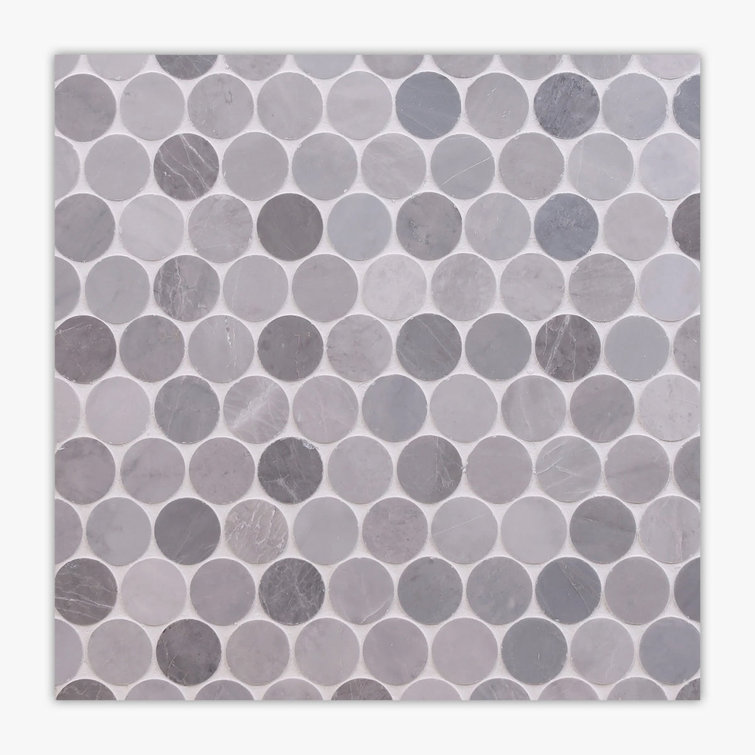 Direct Stone Source Marble Penny Round Mosaic Wall & Floor Tile | Wayfair