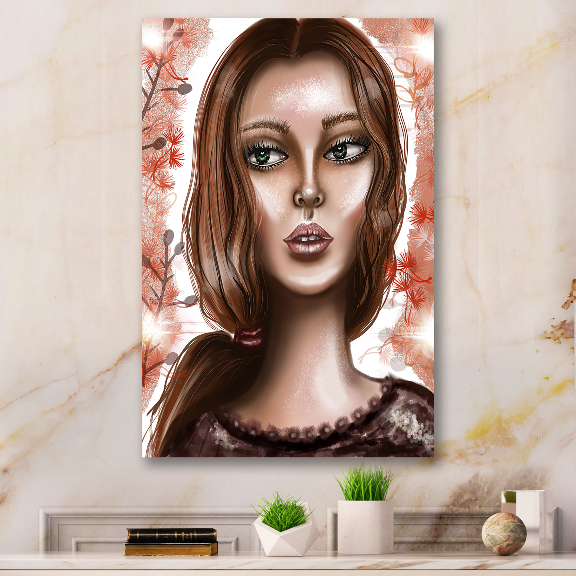 Mercer41 Grunge Fantasy Girl Portrait - Painting - Wayfair Canada
