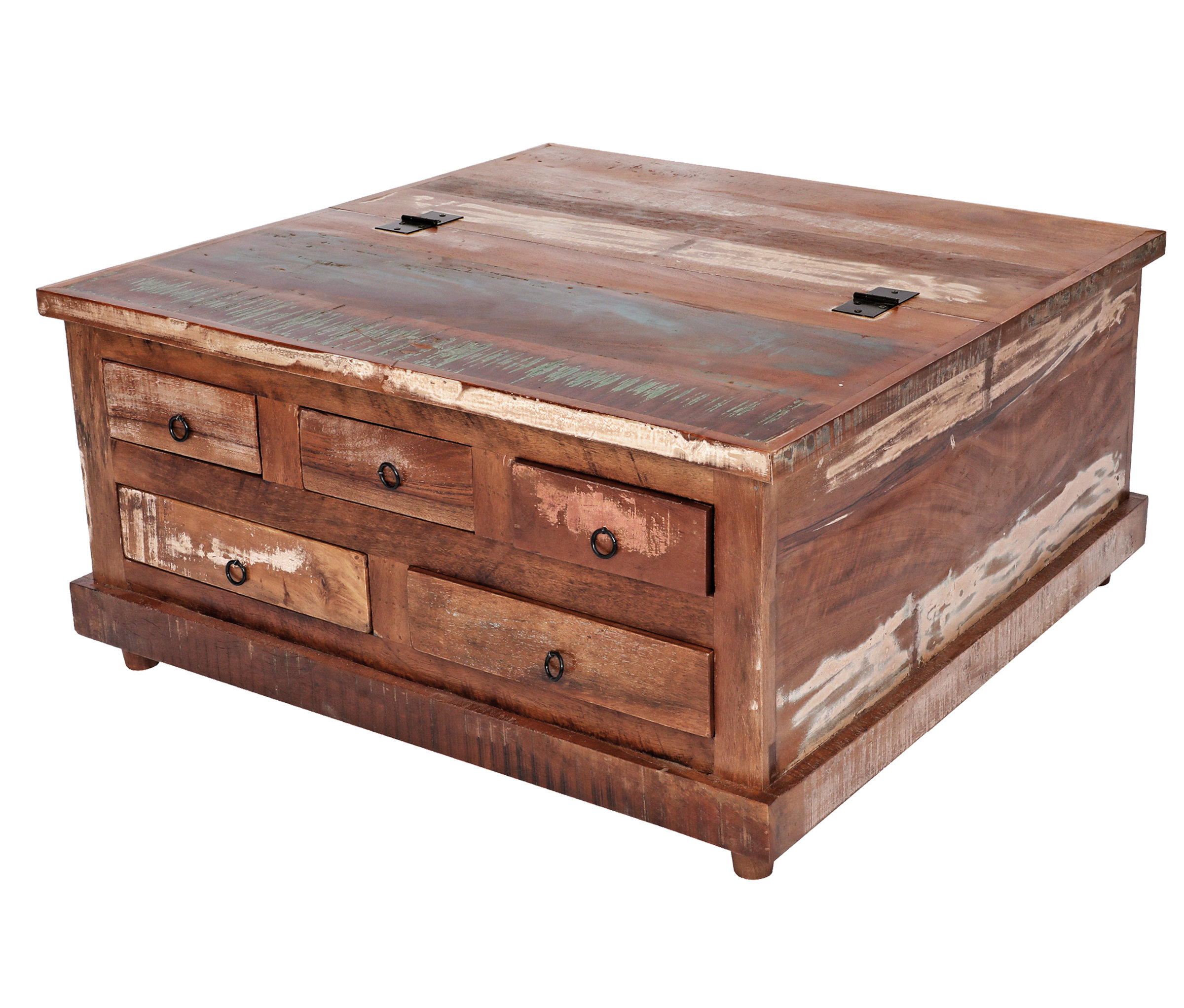 Loon Peak® Brenard Antique Solid Wood Square Coffee Table | Wayfair