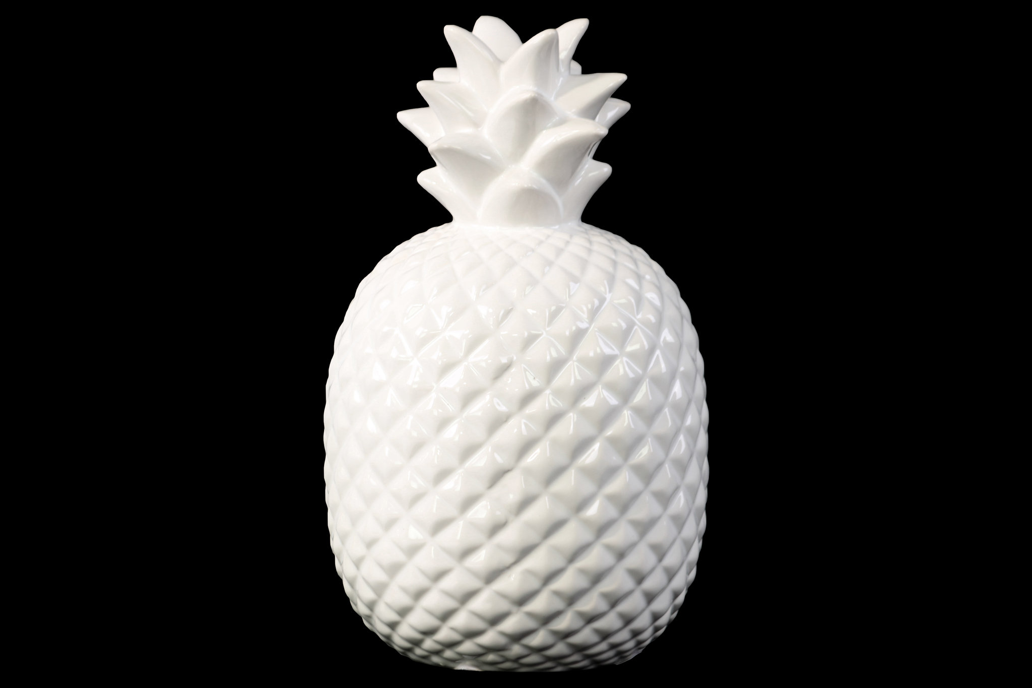 Rosecliff Heights Auda Ceramic Round Pineapple Dimpled Gloss Sculpture ...