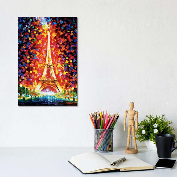 17 Stories Paris - Eiffel Tower Lighted by Leonid Afremov - Painting on ...