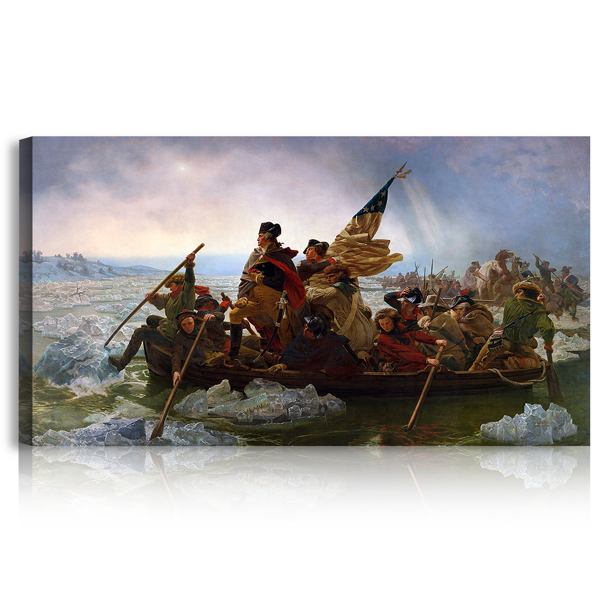 A&T ARTWORK Washington Crossing the Delaware 1851 by Emanuel Leutze The ...