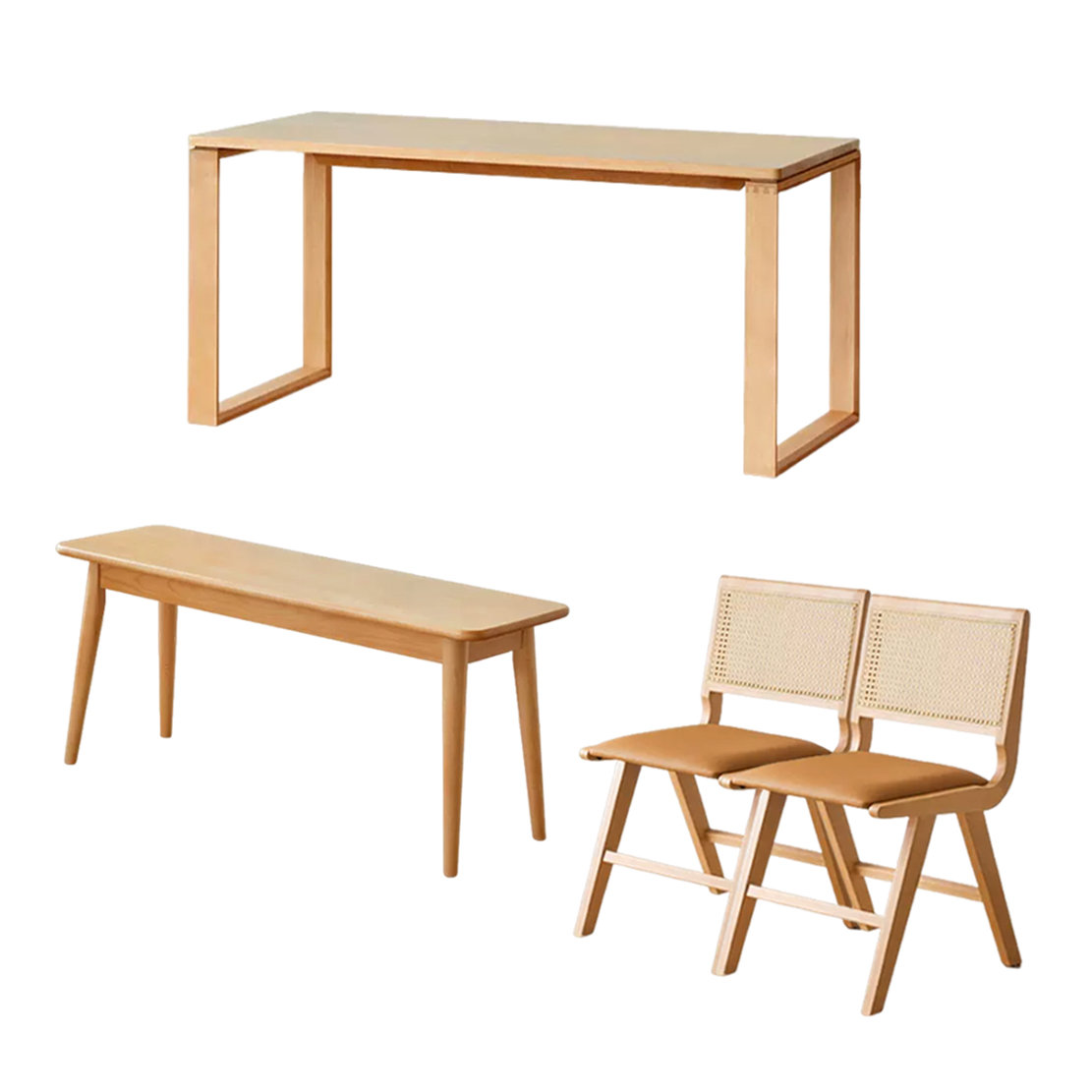 Bayou Breeze Long table work table Solid wood large board table ...