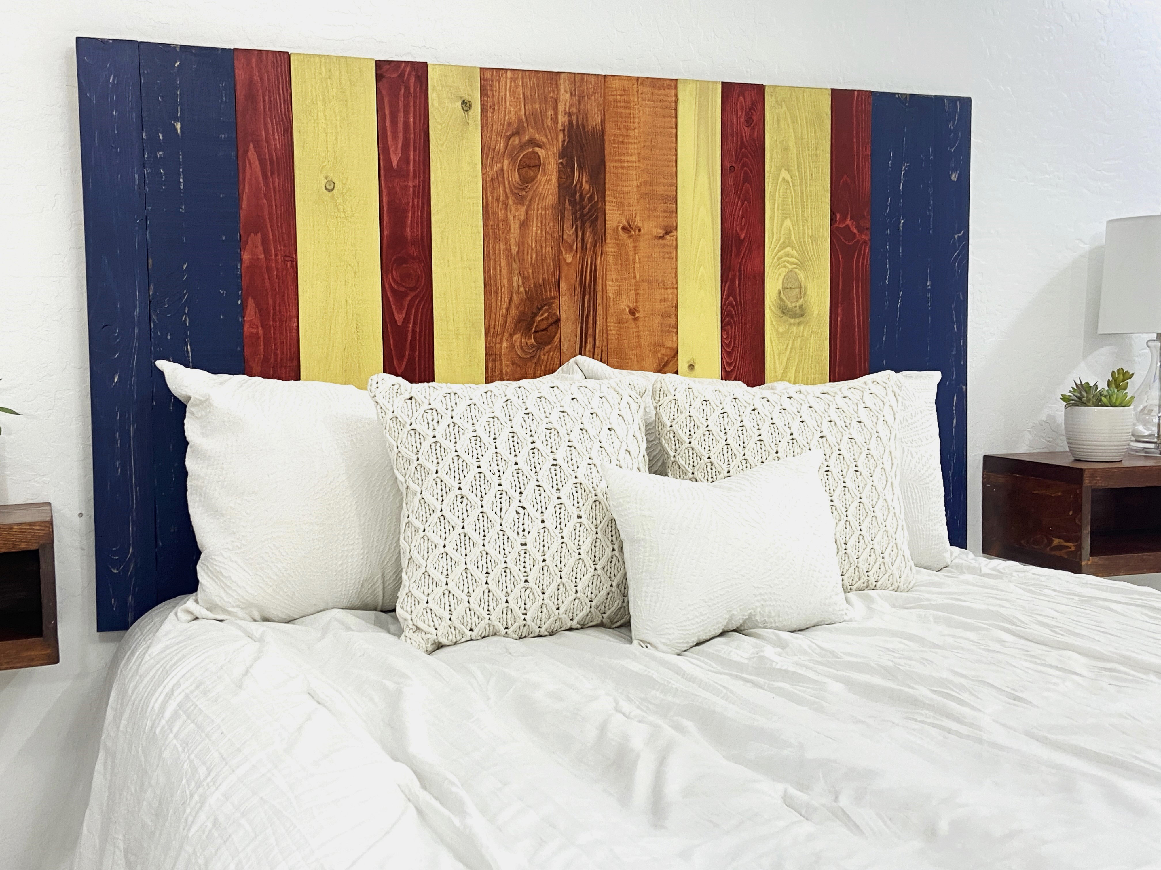 Loon Peak® Multicolored Solid Wood Floating Panel Headboard & Reviews ...