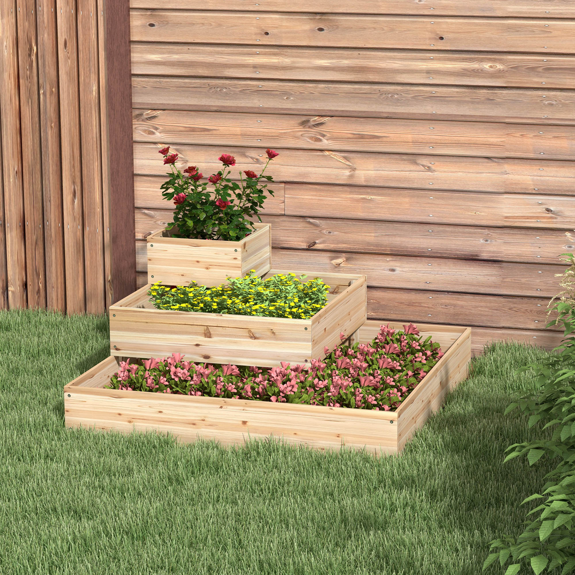 Arlmont & Co. Selime Wood Outdoor Planter Box | Wayfair