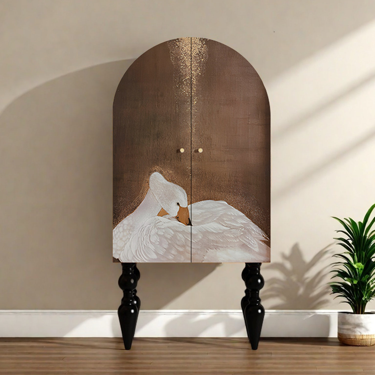 Canora Grey Modern Minimalist Double-Door Wardrobe | Wayfair