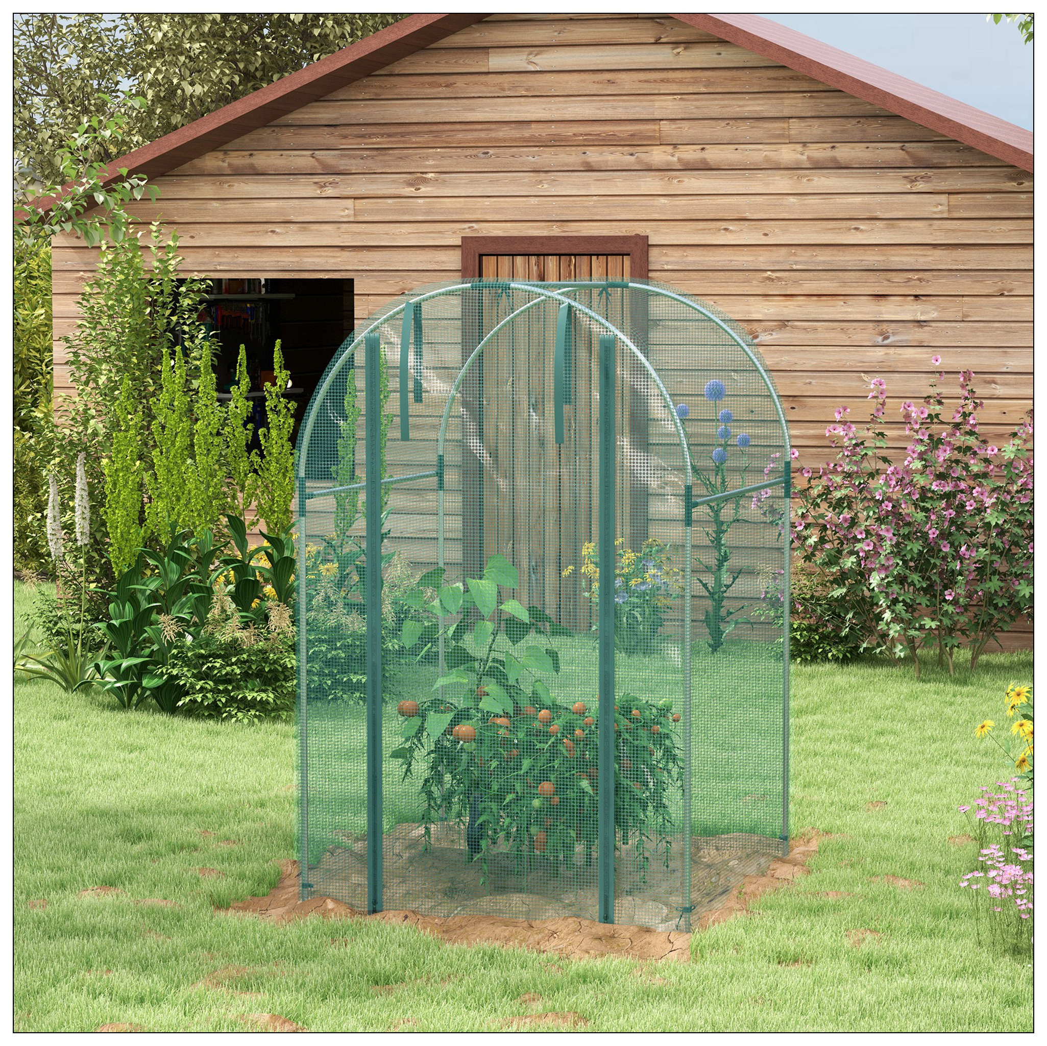 Ophelia & Co. 4' X 4' Crop Cage, Plant Protection Tent With Zippered ...