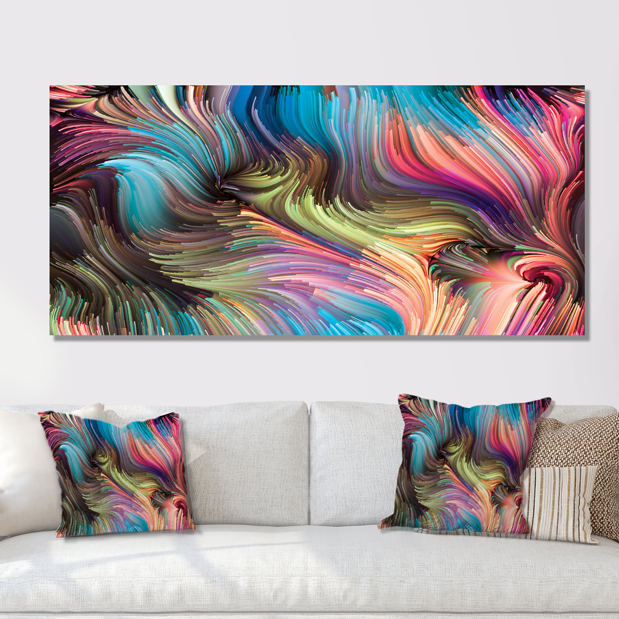 Wrought Studio™ Living Liquid Art IX - Graphic Art on Canvas | Wayfair