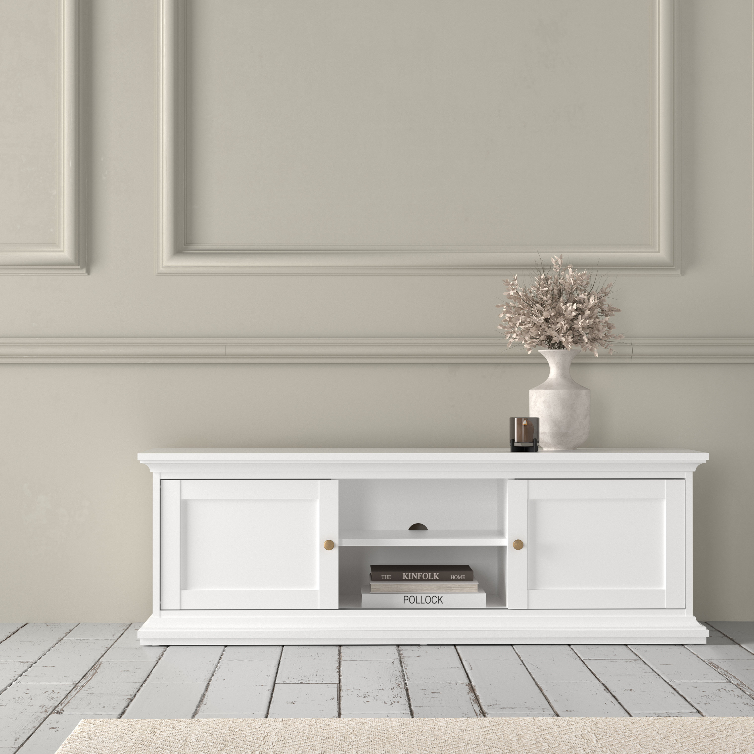 Ophelia & Co. Paris TV-unit 2 frame Doors in White | Wayfair.ie